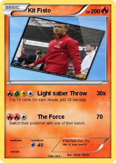 Pokémon Kit Fisto 57 57 - Light saber Throw - My Pokemon Card