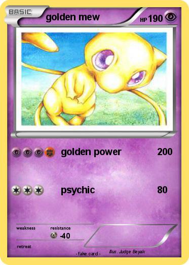 Pokémon golden mew 10 10 - golden power - My Pokemon Card