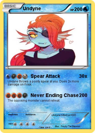 Pokémon Undyne 218 218 - Spear Attack - My Pokemon Card