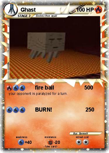 Pokémon Ghast 254 254 - fire ball 500 - My Pokemon Card