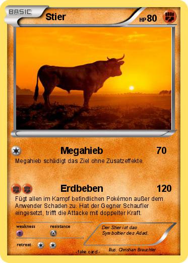 Pokémon Stier - Megahieb - My Pokemon Card