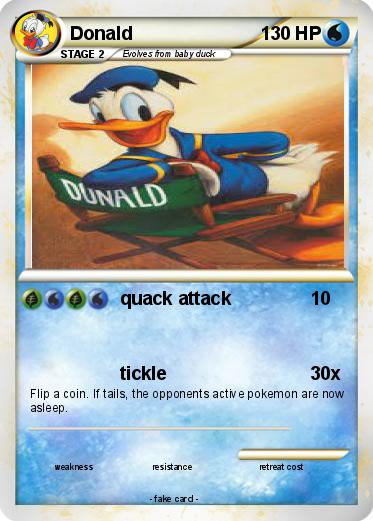 Pokémon Donald 2744 2744 - quack attack - My Pokemon Card
