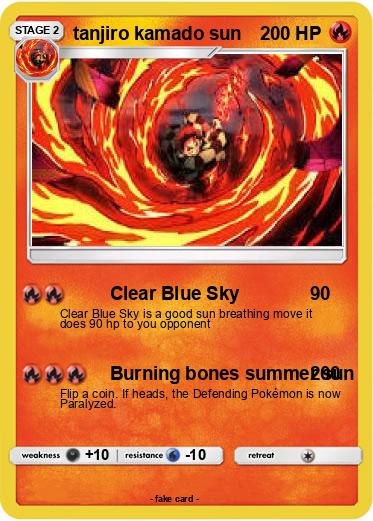 Pokémon tanjiro kamado sun - Clear Blue Sky - My Pokemon Card