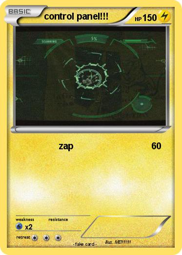 Pokémon control panel - zap - My Pokemon Card