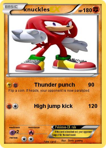 Pokémon knuckles 928 928 - Thunder punch - My Pokemon Card