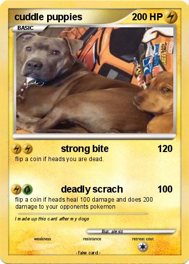 Pokémon cuddle puppies - strong bite - My Pokemon Card
