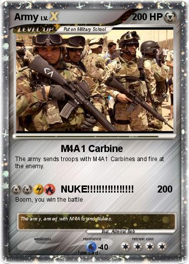 Pokémon Army 402 402 - M4A1 Carbine - My Pokemon Card