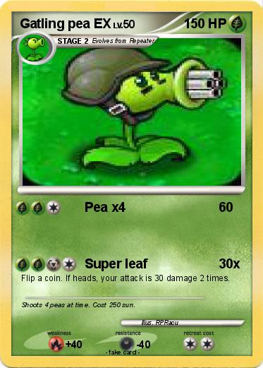 Pokémon Gatling pea EX 1 1 - Pea x4 - My Pokemon Card
