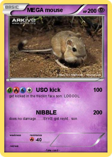 Pokémon MEGA mouse 5 5 - USO kick - My Pokemon Card