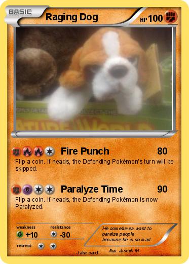 Pokémon Raging Dog 1 1 - Fire Punch - My Pokemon Card