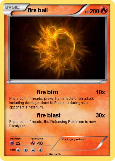 Pokémon fire ball 113 113 - fire birn - My Pokemon Card