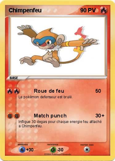 Pokémon Chimpenfeu 28 28 - Roue de feu - Ma carte Pokémon