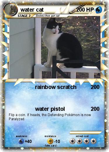 Pokémon water cat 20 20 - rainbow scratch - My Pokemon Card