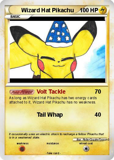 Pokémon Wizard Hat Pikachu - Volt Tackle - My Pokemon Card