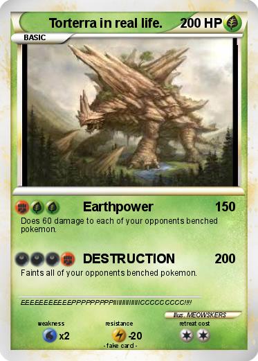 Pokémon Torterra in real life - Earthpower - My Pokemon Card