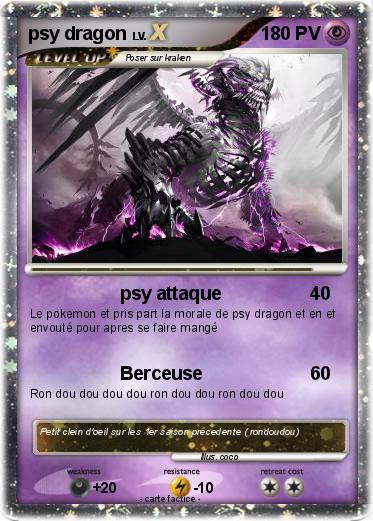 Pokémon psy dragon 1 1 - psy attaque - Ma carte Pokémon