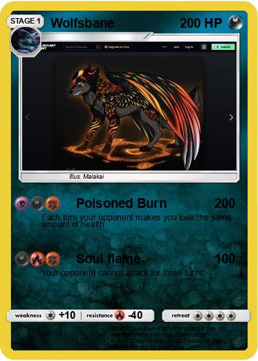 Pokémon Wolfsbane 8 8 - Poisoned Burn - My Pokemon Card