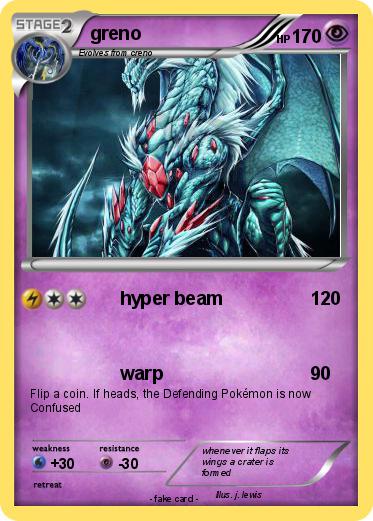 Pokémon greno - hyper beam - My Pokemon Card