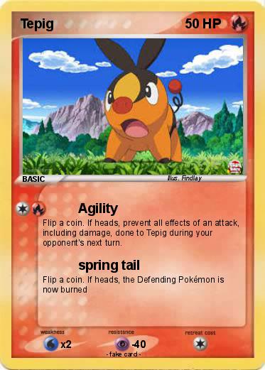 Pokémon Tepig 1051 1051 - Agility - My Pokemon Card