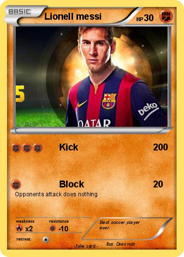 Pokémon Lionell messi - Kick - My Pokemon Card