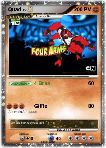 Pokémon Quad 54 54 - 4 Bras - Ma carte Pokémon