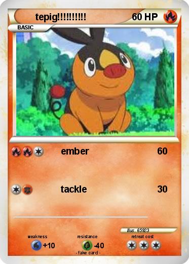 Pokémon tepig 407 407 - ember - My Pokemon Card