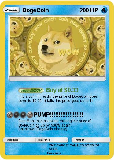 Pokémon DogeCoin 16 16 - Buy at $0.33 - My Pokemon Card