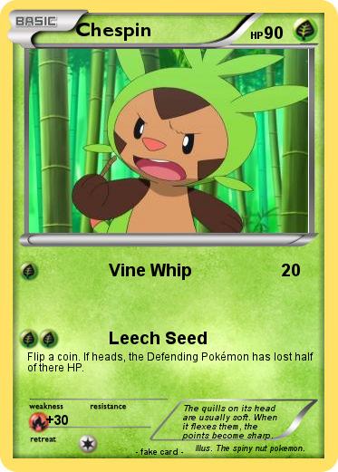 Pokémon Chespin 572 572 - Vine Whip - My Pokemon Card