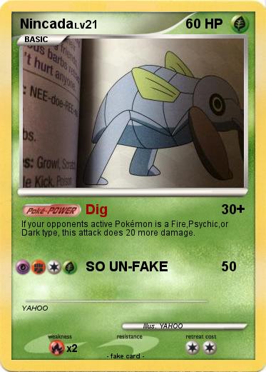 Pokémon Nincada 25 25 - Dig - My Pokemon Card