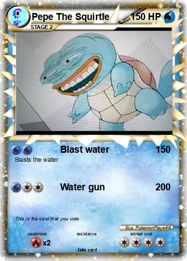 Pokémon Pepe The Squirtle - Blast water - My Pokemon Card