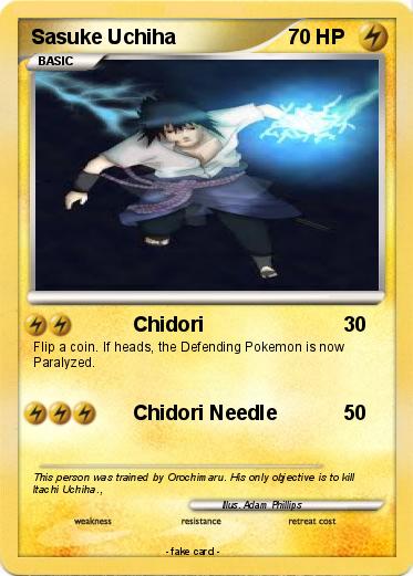 Pokémon Sasuke Uchiha 212 212 - Chidori - My Pokemon Card
