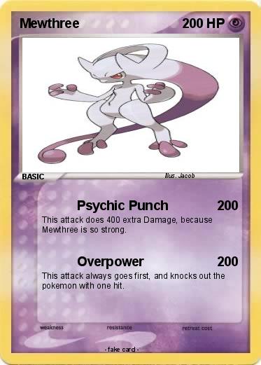 Pokémon Mewthree 700 700 - Psychic Punch - My Pokemon Card