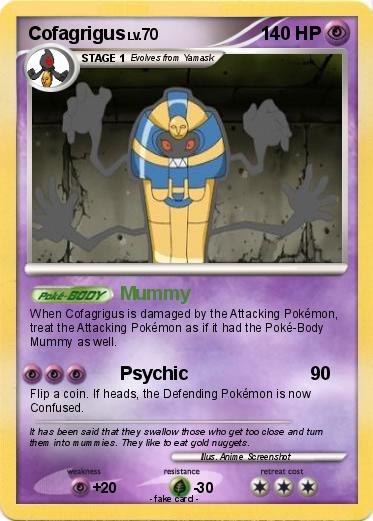 Pokémon Cofagrigus 54 54 - Mummy - My Pokemon Card