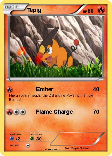 Pokémon Tepig 885 885 - Ember - My Pokemon Card