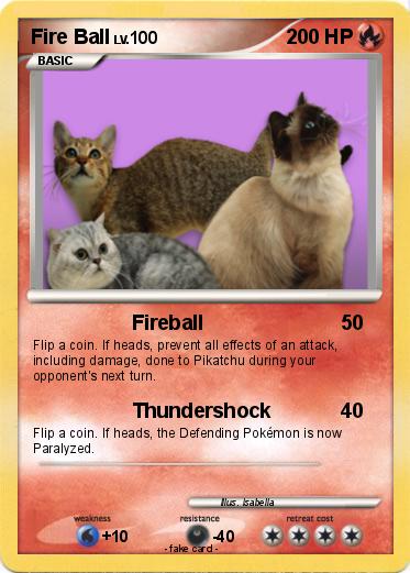 Pokémon Fire Ball 100 100 - Fireball - My Pokemon Card