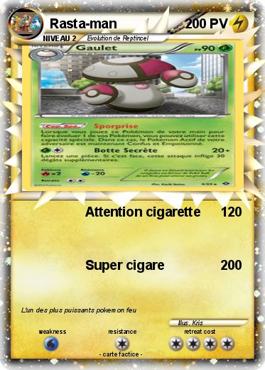 Pokémon Rasta man 15 15 - Attention cigarette - Ma carte Pokémon
