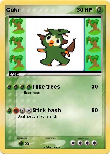 Pokémon Guki - I like trees - My Pokemon Card