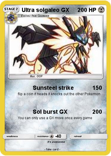 Pokémon Ultra solgaleo GX 1 1 - Sunsteel strike - My Pokemon Card
