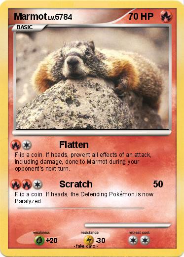 Pokémon Marmot - Flatten - My Pokemon Card