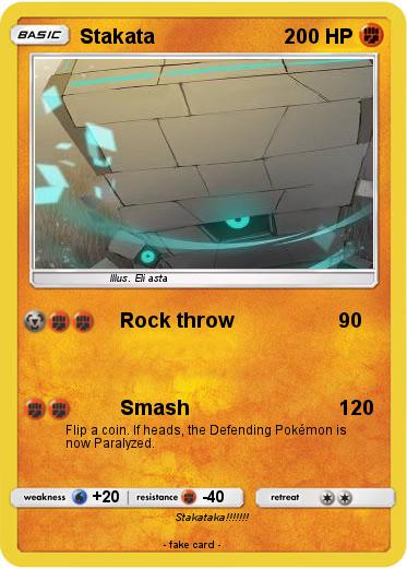 Pokémon Stakata - Rock throw - My Pokemon Card