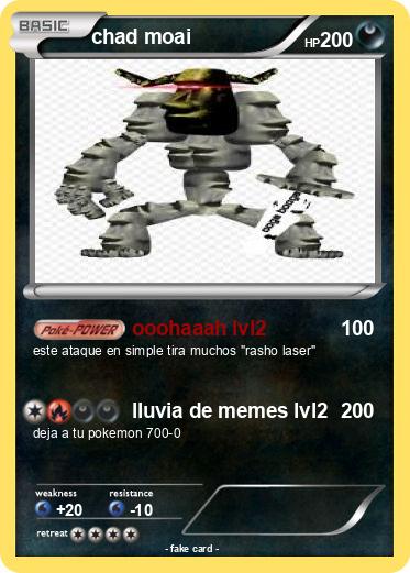 Pokémon chad moai - ooohaaah lvl2 - Mi carta pokémon