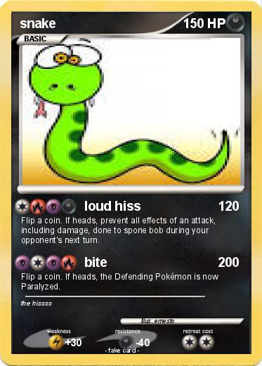 Pokémon snake 601 601 - loud hiss - My Pokemon Card