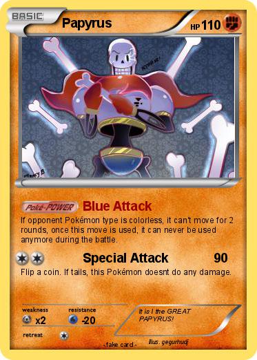 Pokémon Papyrus 174 174 - Blue Attack - My Pokemon Card