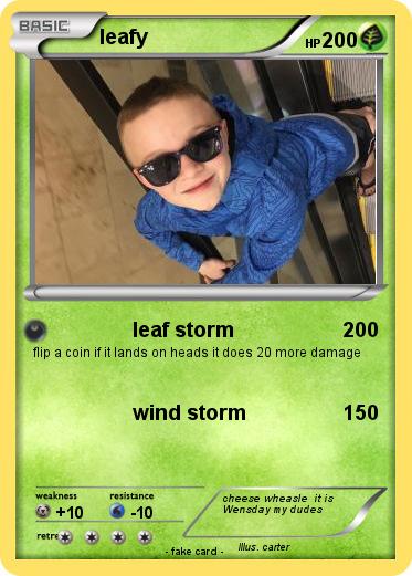 Pokémon leafy 163 163 - leaf storm - My Pokemon Card