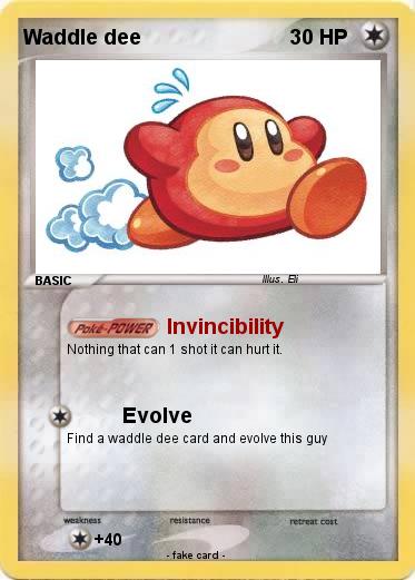 Pokémon Waddle dee 228 228 - Invincibility - My Pokemon Card