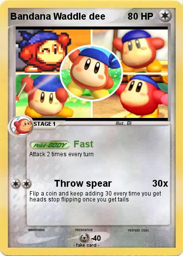 Pokémon Bandana Waddle dee 20 20 - Fast - My Pokemon Card