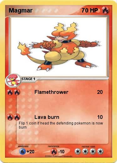 Pokémon Magmar 1 1 - Flamethrower - My Pokemon Card