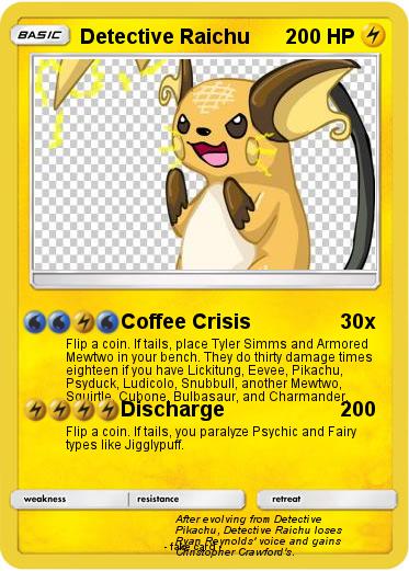 Pokémon Detective Raichu 5 5 - Coffee Crisis - My Pokemon Card