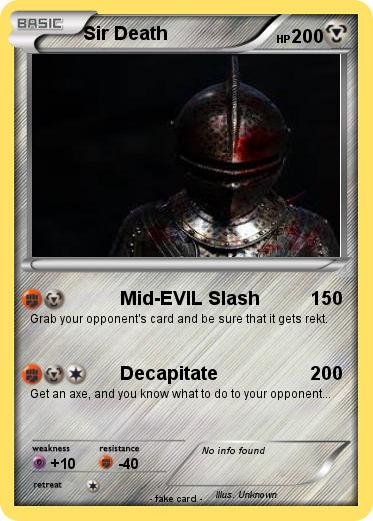 Pokémon Sir Death 1 1 - Mid-EVIL Slash - My Pokemon Card