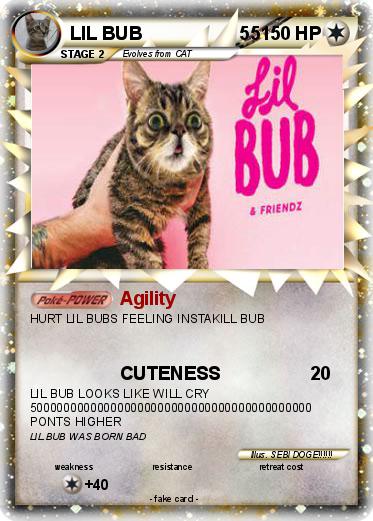 Pokémon LIL BUB 55 55 - Agility - My Pokemon Card